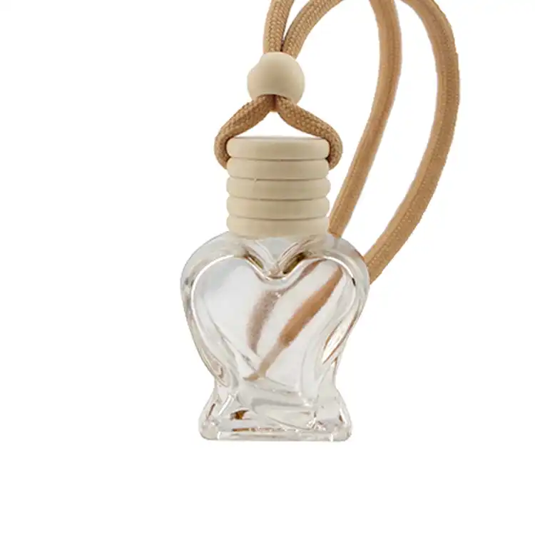 Wholesale 12ml Empty Clear Heart Shape Car Diffuser Perfume Glass ...