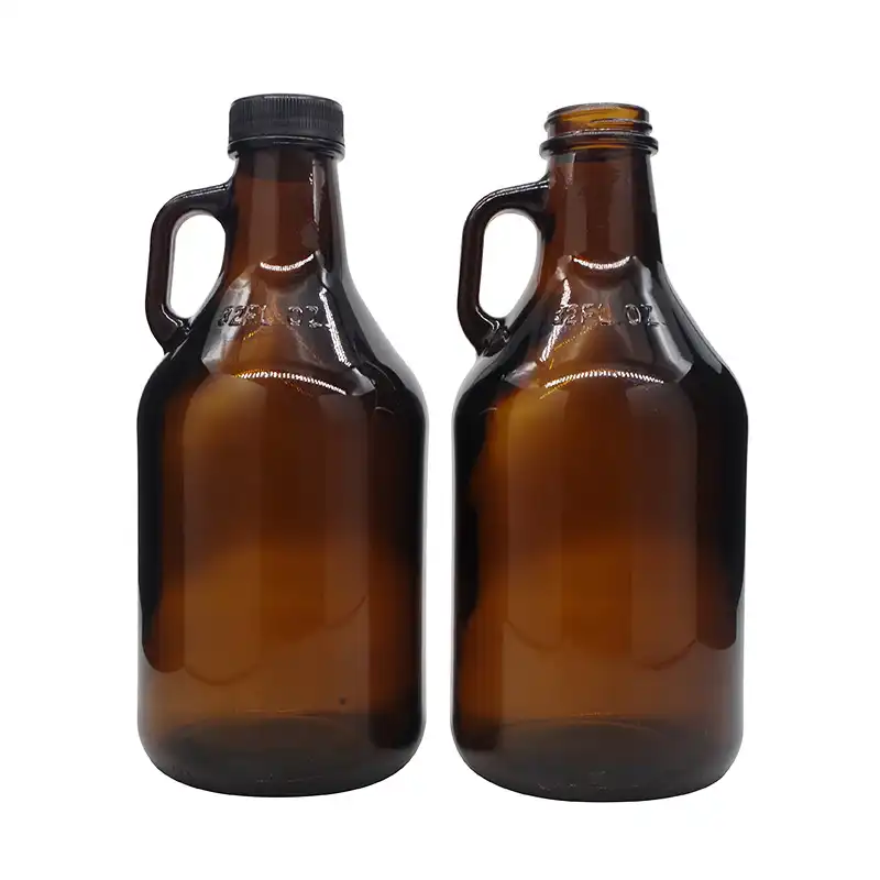 Wholesale 1/2 Gallon (64 oz) 1/4 Gallon (32 oz) Amber Glass Beer Growler