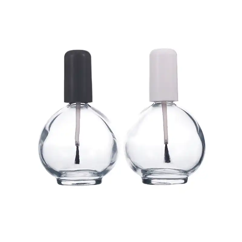 75ml Clear Empty Spherical Nail Polish Glass Bottles Cuticle Oil Glass ...
