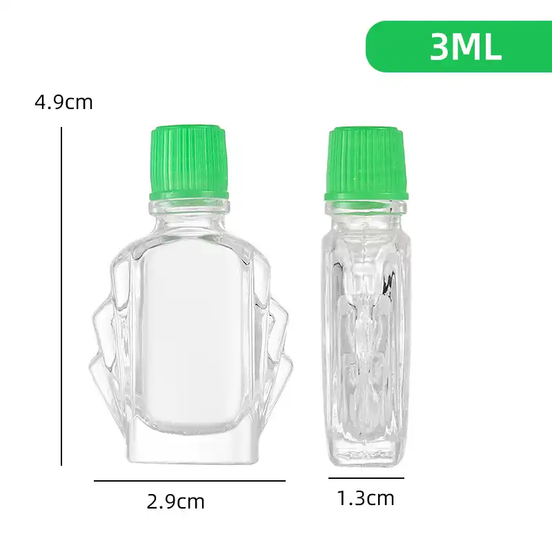 Wholesale 3ml 6ml 9ml 12ml Clear Medicated Oil Glass Bottles