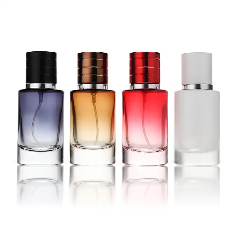 Wholesale 30ml (1OZ) Round Gradient Color Glass Perfume Bottles With ...